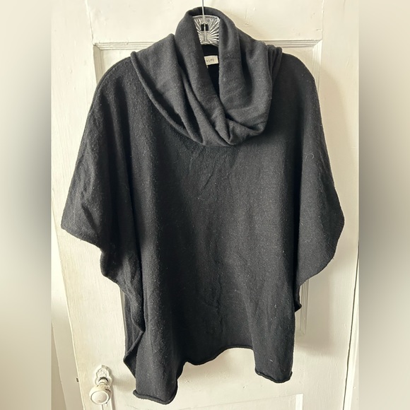Sugarlips | Sweaters | Sugar Lips Black Cowl Neck Open Side Poncho Size ...